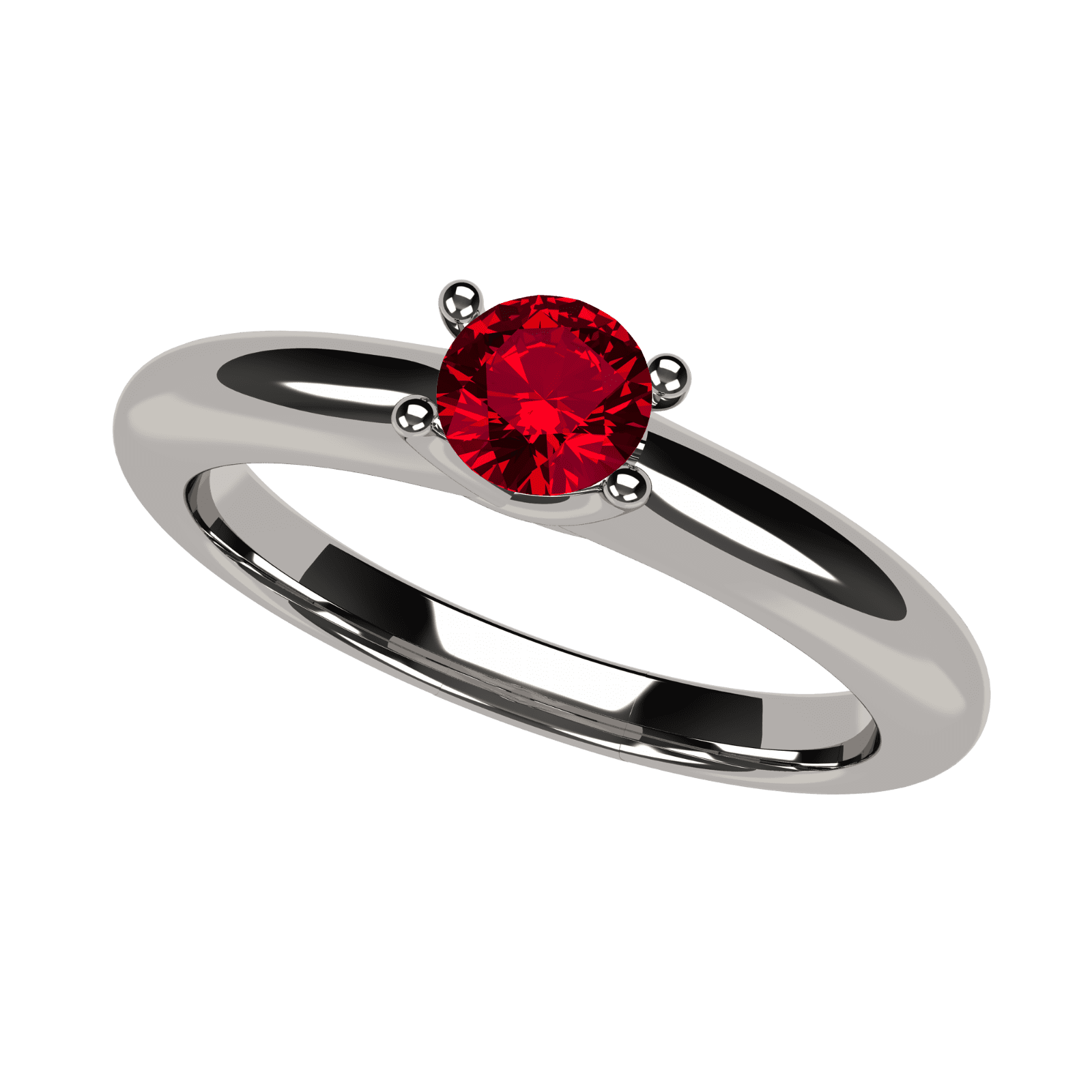 925 Sterling Silver Lucita Solitaire Birthstone Ring w/ Simulated ...