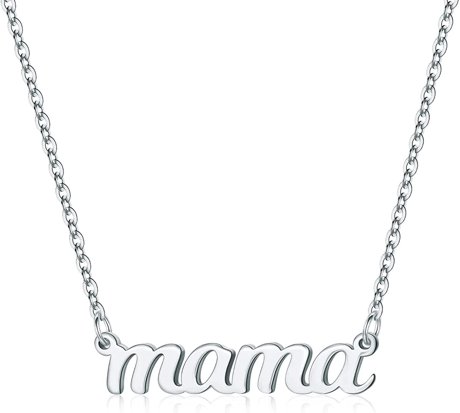 925 Sterling Silver Mama Necklace for Mom, Dainty Mama Necklace for ...