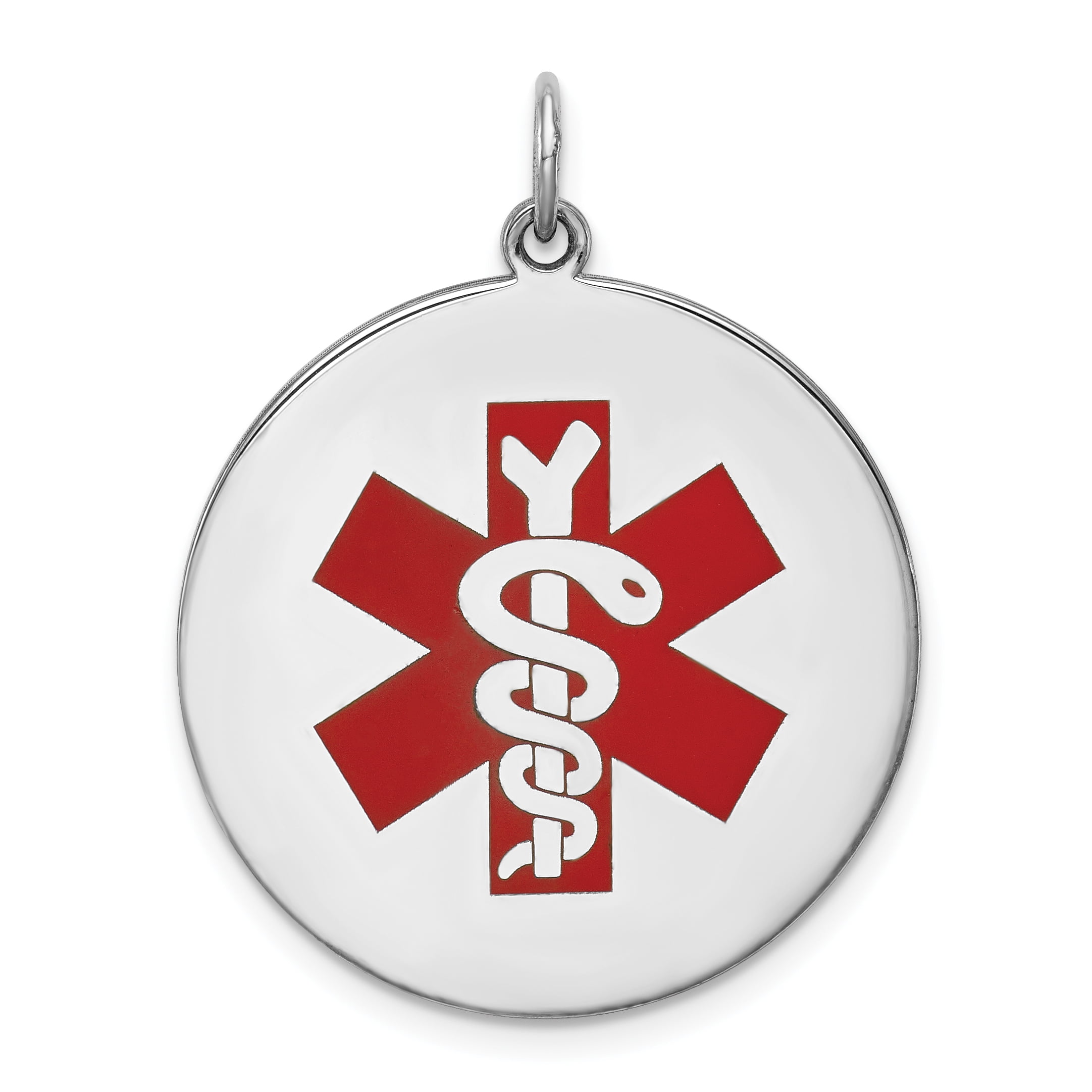 925 Sterling Silver Medical Alert Jewelry Pendant Charm Necklace Fine ...