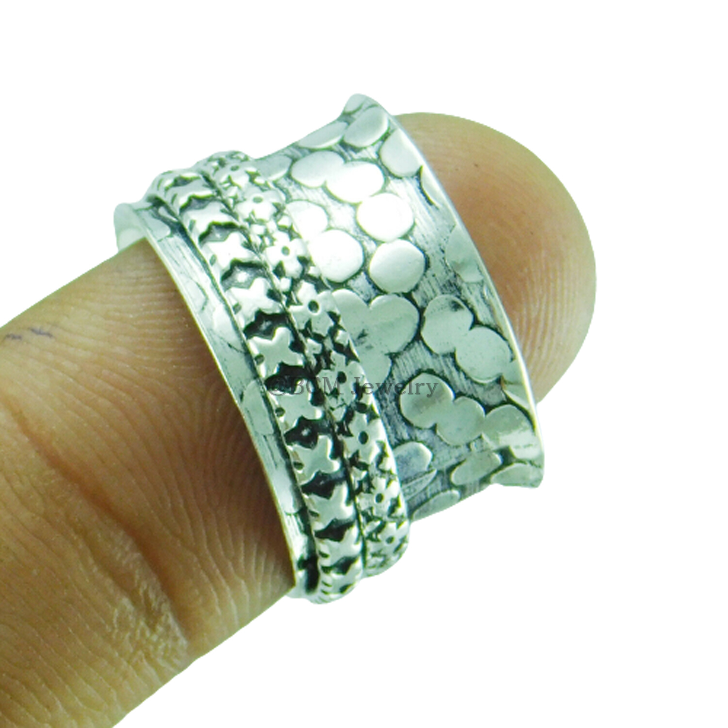 925 Sterling Silver Meditation Spinner Ring, Anxiety Cool Stress ...