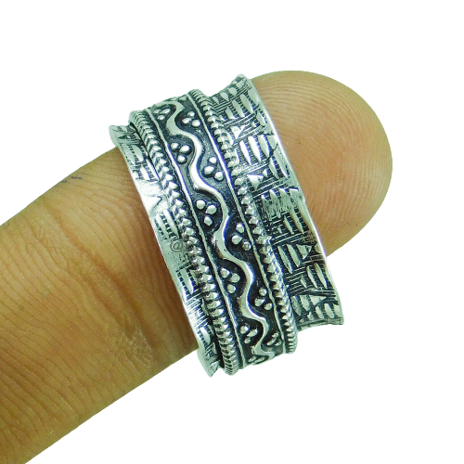 925 Sterling Silver Meditation Spinner Ring, Anxiety Cool Stress ...