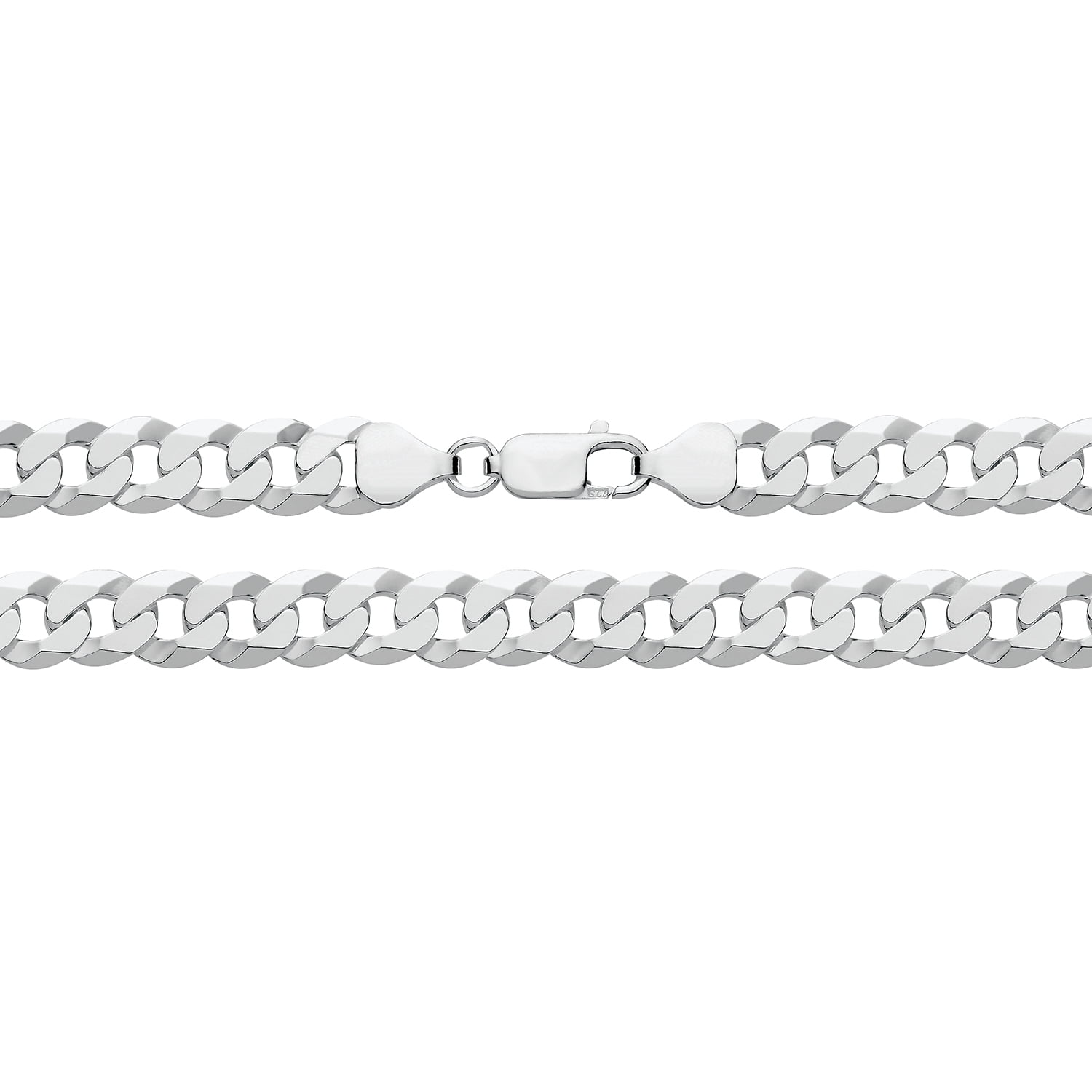 925 Sterling Silver Men Curb Chain - 22 inch*9mm - Walmart.com