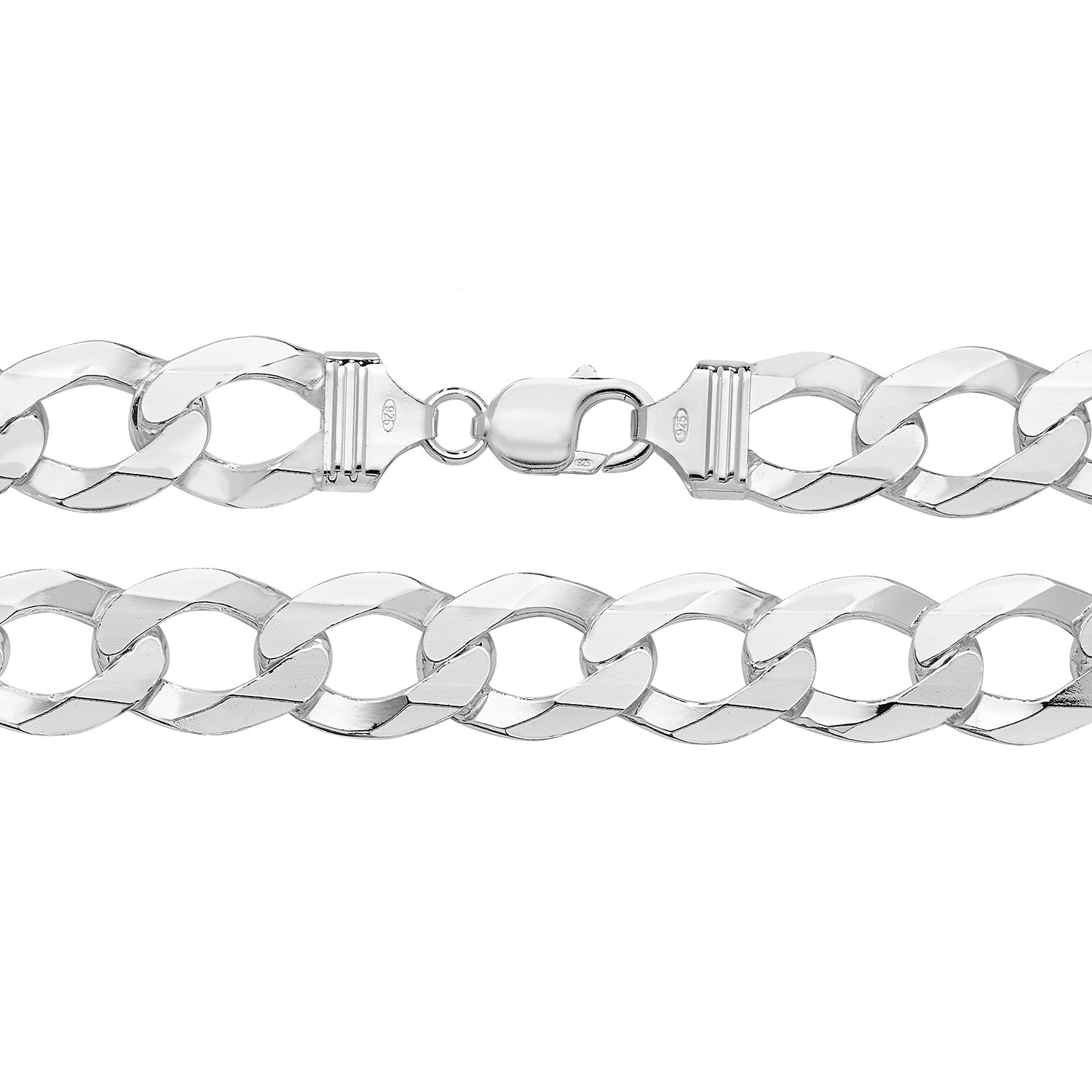 925 Sterling Silver Men/Women Curb Chain - 24 inch*16mm - Walmart.com