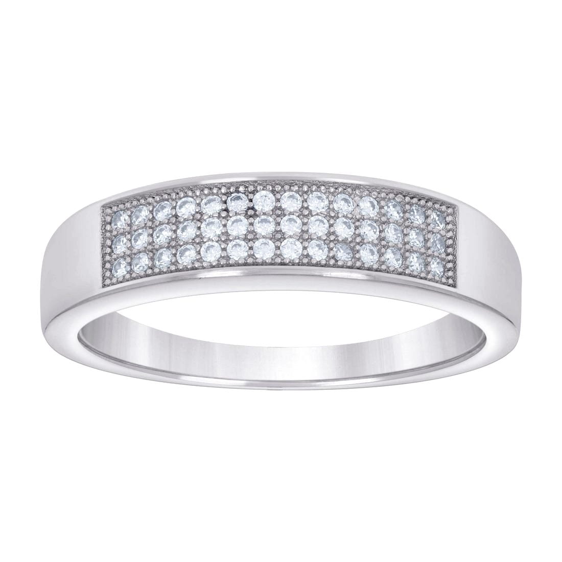 925 Sterling Silver Mens 0.30ct Moissanite Fashion Wedding Band Ring 5 ...