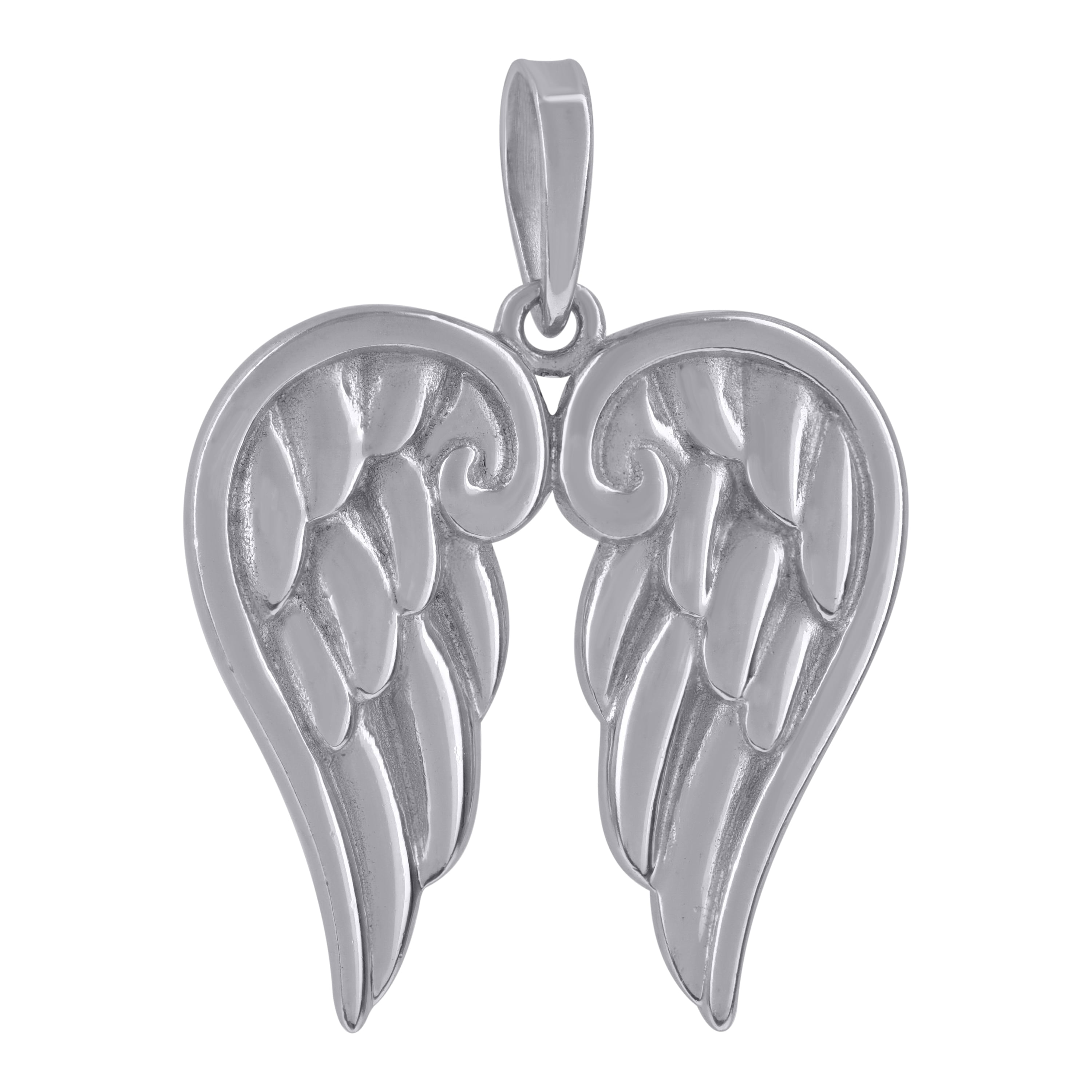 925 Sterling Silver Mens Angel Wings Charm Pendant - Walmart.com