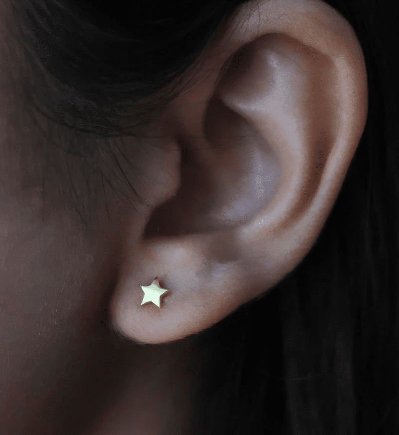 925 Sterling Silver Mini Star Stud Earrings, Size 5mm, Screw Back ...