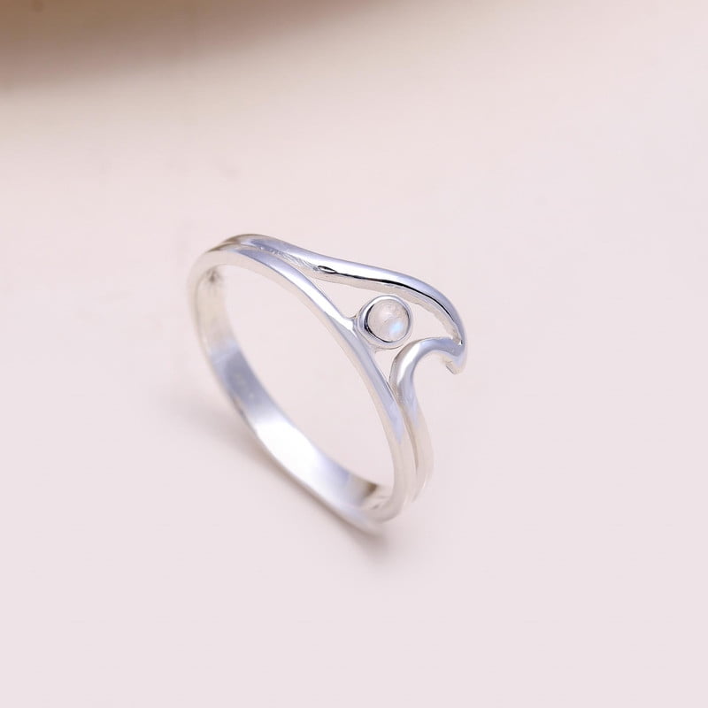 925 Sterling Silver Moonstone Eagle Ring | Handmade Falcon-Inspired ...