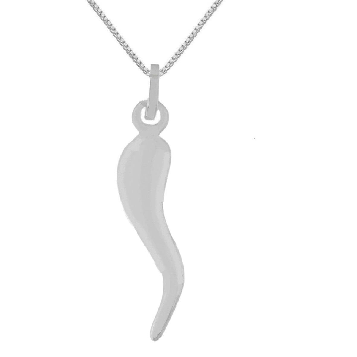 925 Sterling Silver Necklace w/ Horn 3D (3 Dimensional) Pendant Charm ...