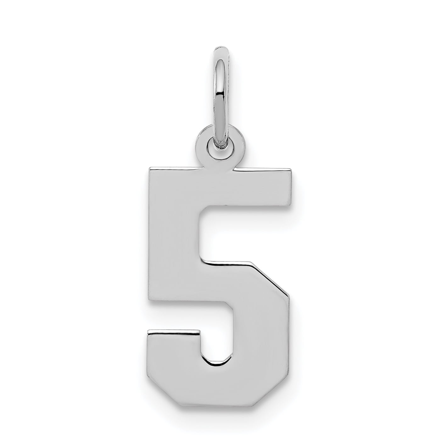 925 Sterling Silver Number 5 Charm Necklace Pendant Charms Fine Jewelry ...