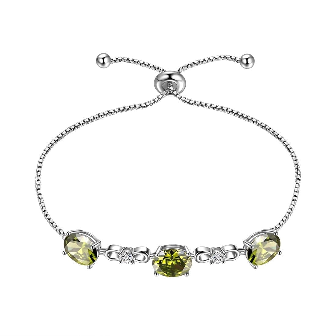Aurora Tears 925 Sterling Silver Peridot Bracelet, August Birthstone ...