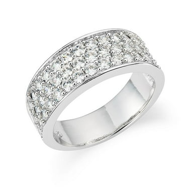 Sz 11 Sterling Silver 925 CZ Cubic Zirconia Infinity Wedding Engagement Ring Set - Walmart.com