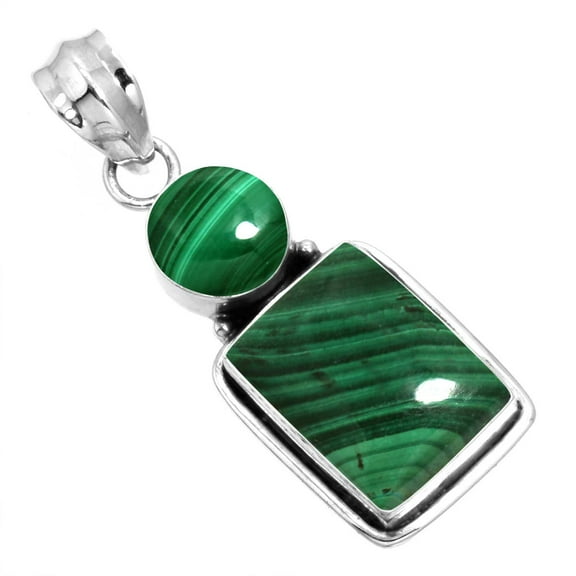 Green Emerald Pendant, May Birthstone Necklace, Handmade Gemstone ...