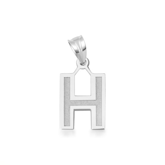 925 Sterling Silver Personalized Letter "A-Z" Initial Satin Finish ...