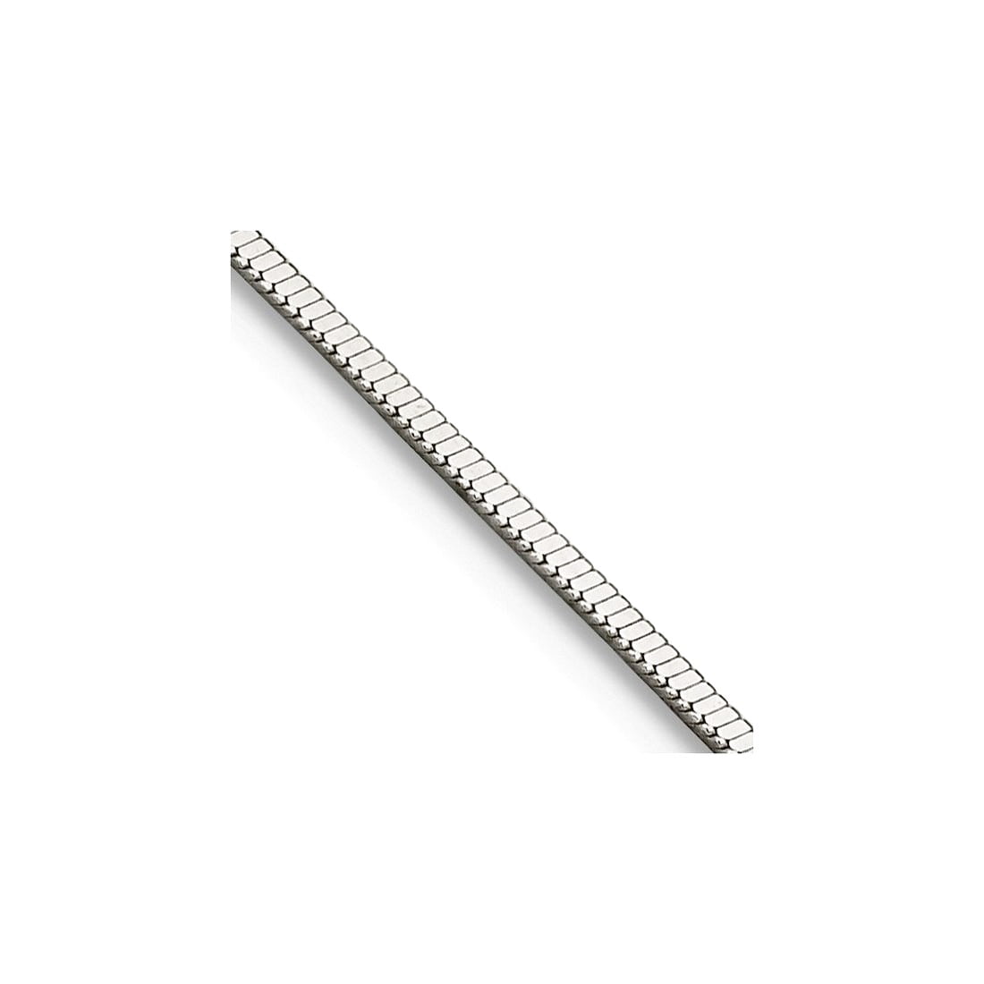 925 Sterling Silver Polished .8mm Square Snake Chain Necklace 20 Inch ...