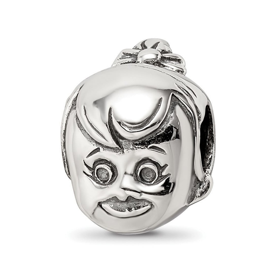 925 Sterling Silver Polished Artisan Oxidized Reflections Little Teen ...