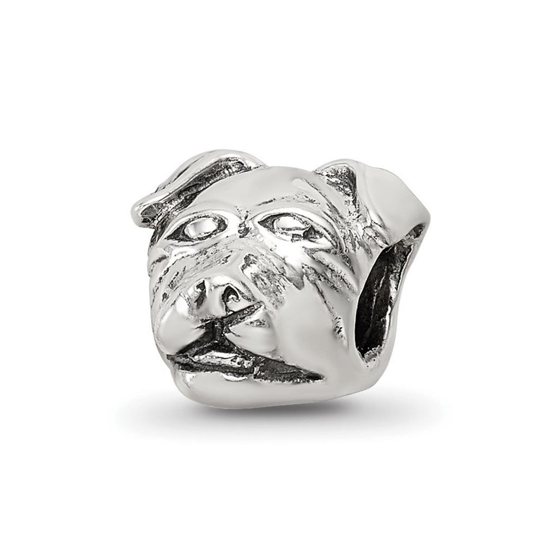 925 Sterling Silver Polished Artisan Oxidized Reflections Rottweiler ...