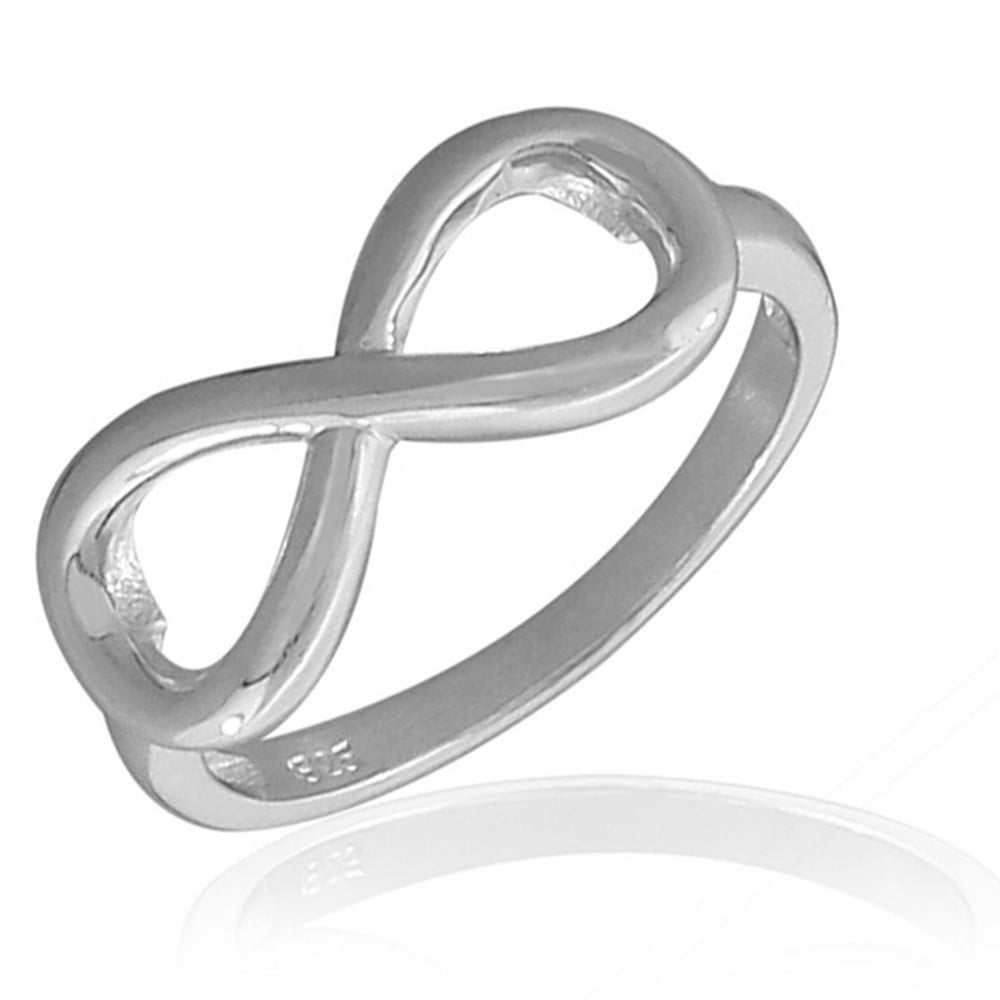 925 Sterling Silver Polished Classic Infinity Ring Band - Size 7 ...