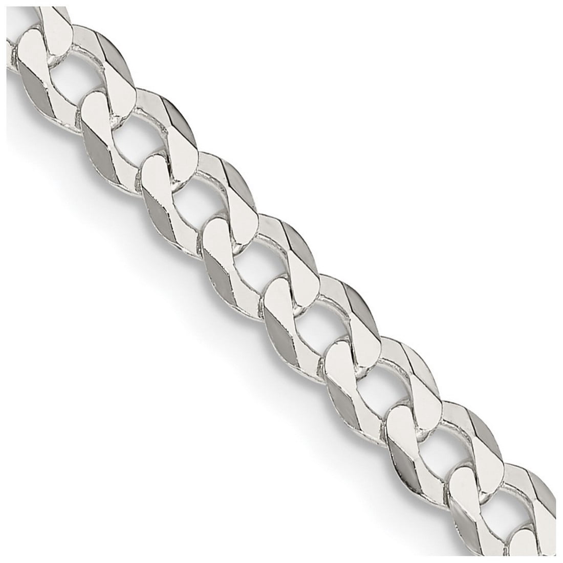 925 Sterling Silver Polished Lobster Claw Closure 4.5mm Close Link Flat ...