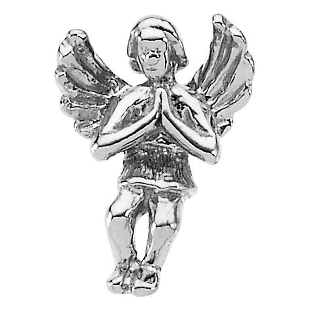 925 Sterling Silver Praying Religious Guardian Angel Lapel Pin 12x9mm ...