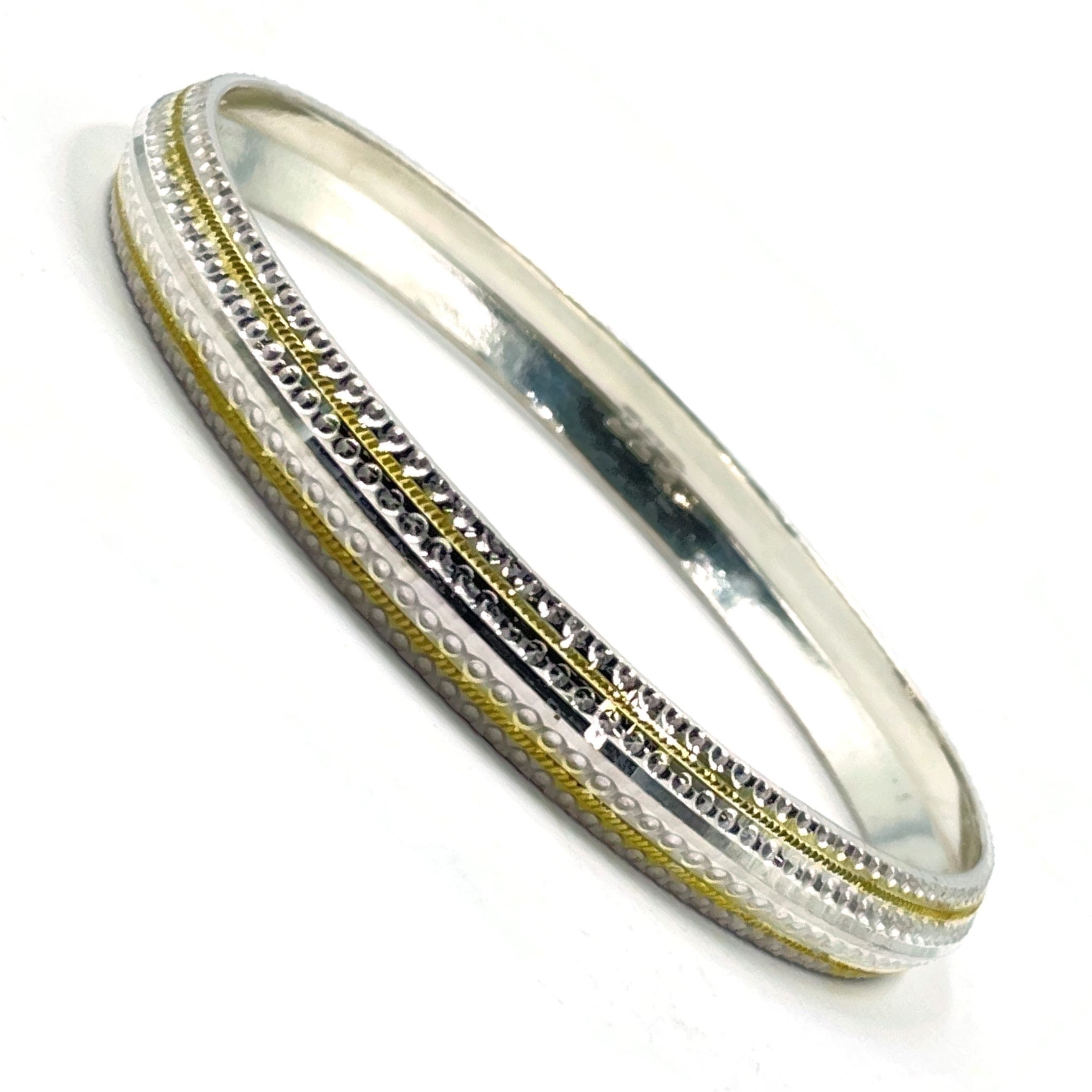 925 Sterling Silver Punjabi / Sikh Designer Men Kada #17 Kada Diameter ...