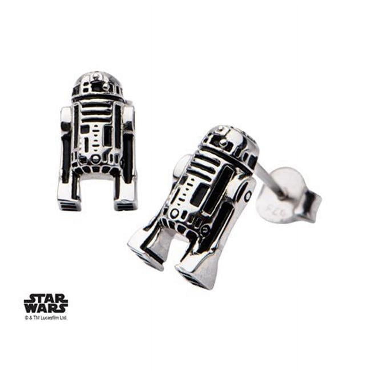 925 Sterling Silver R2-D2 Stud Earrings - Walmart.com