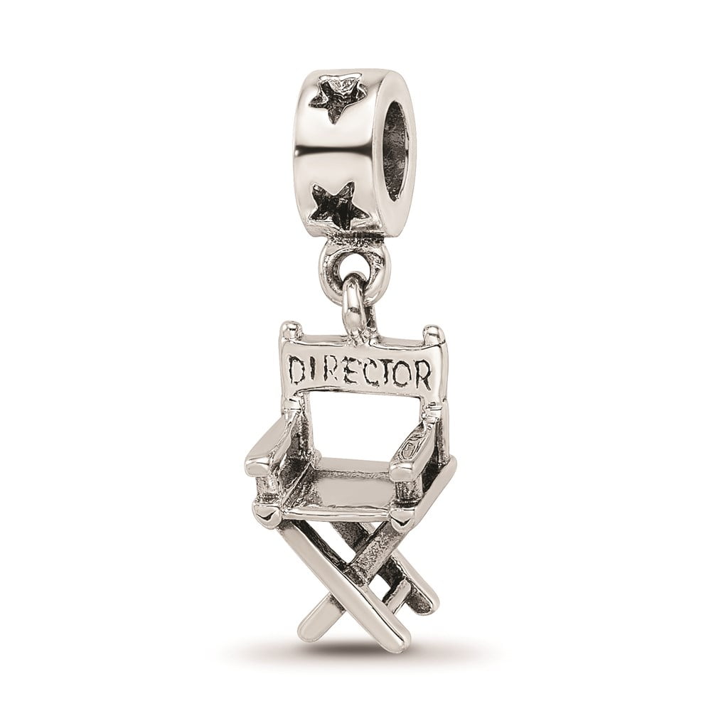 925 Sterling Silver Reflections Directors Chair Dangle Bead Charm ...