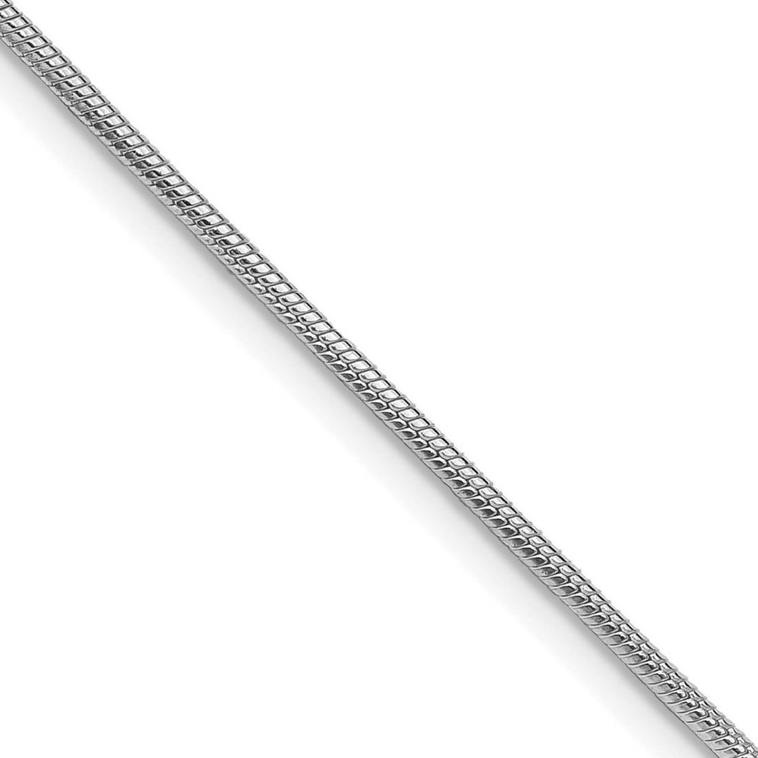 925 Sterling Silver Rhodium Plated 1.25mm Snake Chain Necklace 18 Inch ...