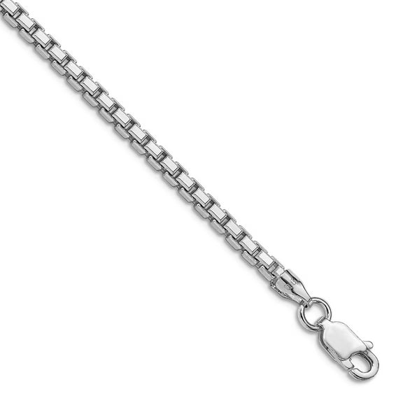 Auriga Fine Jewelry 925 Sterling Silver Rh-plated 2.7 mm Box Chain ...