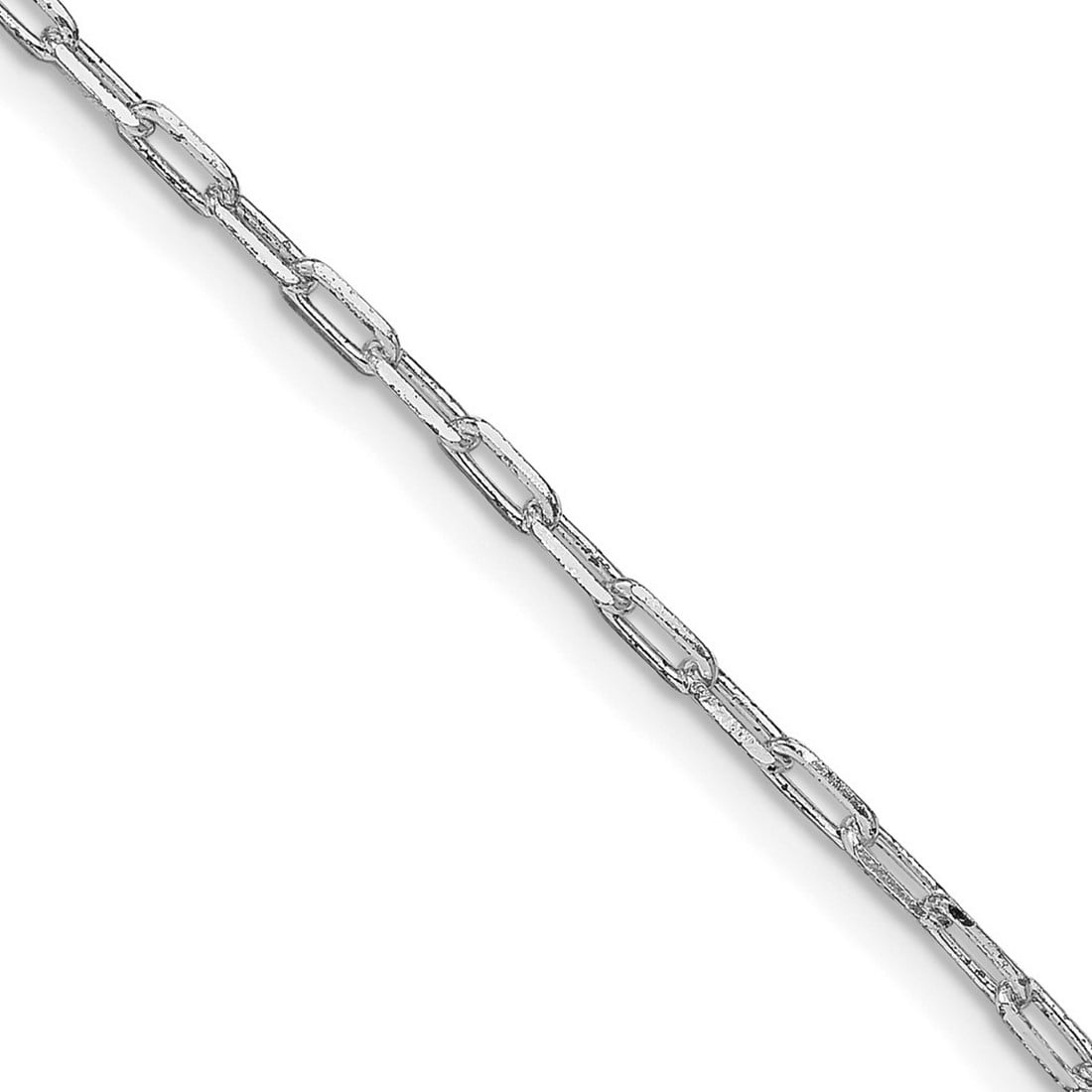 925 Sterling Silver Rhodium Plated 2mm Elongated Open Link Chain ...