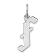 925 Sterling Silver Rhodium Plated Letter F Initial Pendant Necklace ...