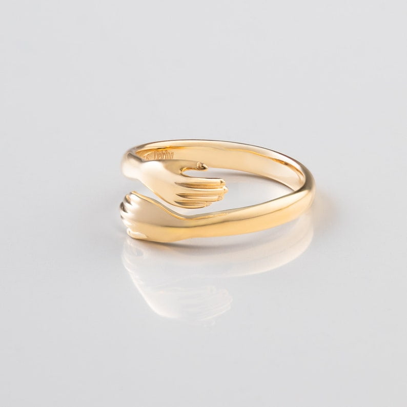 925 Sterling Silver Ring • Hug Ring • Stackable Ring • Minimalist Ring ...