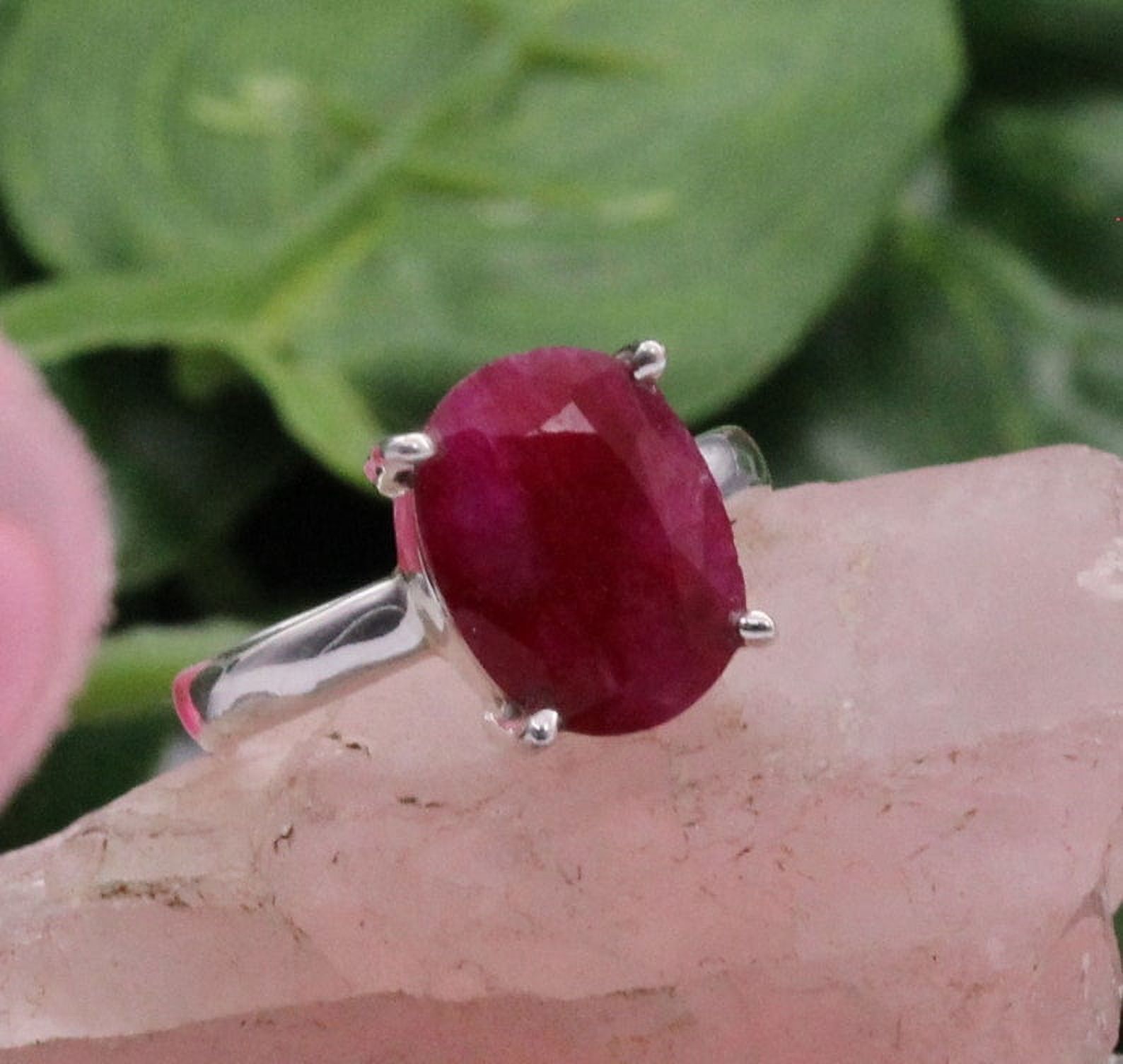 925 Sterling Silver Ring / Raw Ruby / Rings / Jewellery / Womens Rings ...