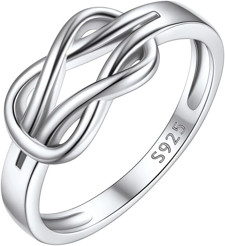 925 Sterling Silver Rings for Women Love Knot Promise Ring ...