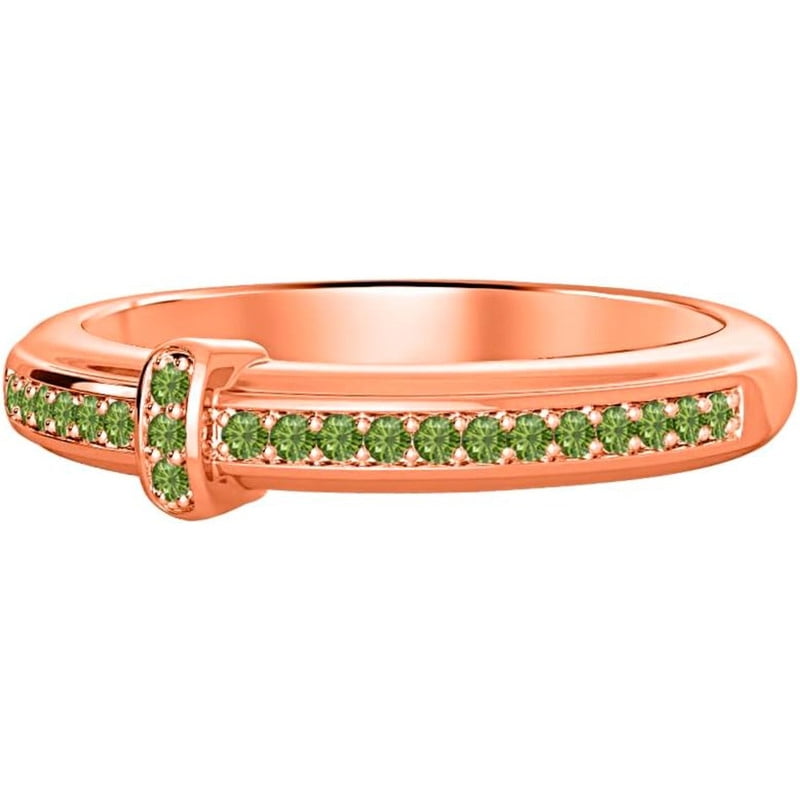 925 Sterling Silver Rose Gold Plated Green Tourmaline Beautiful Cross ...