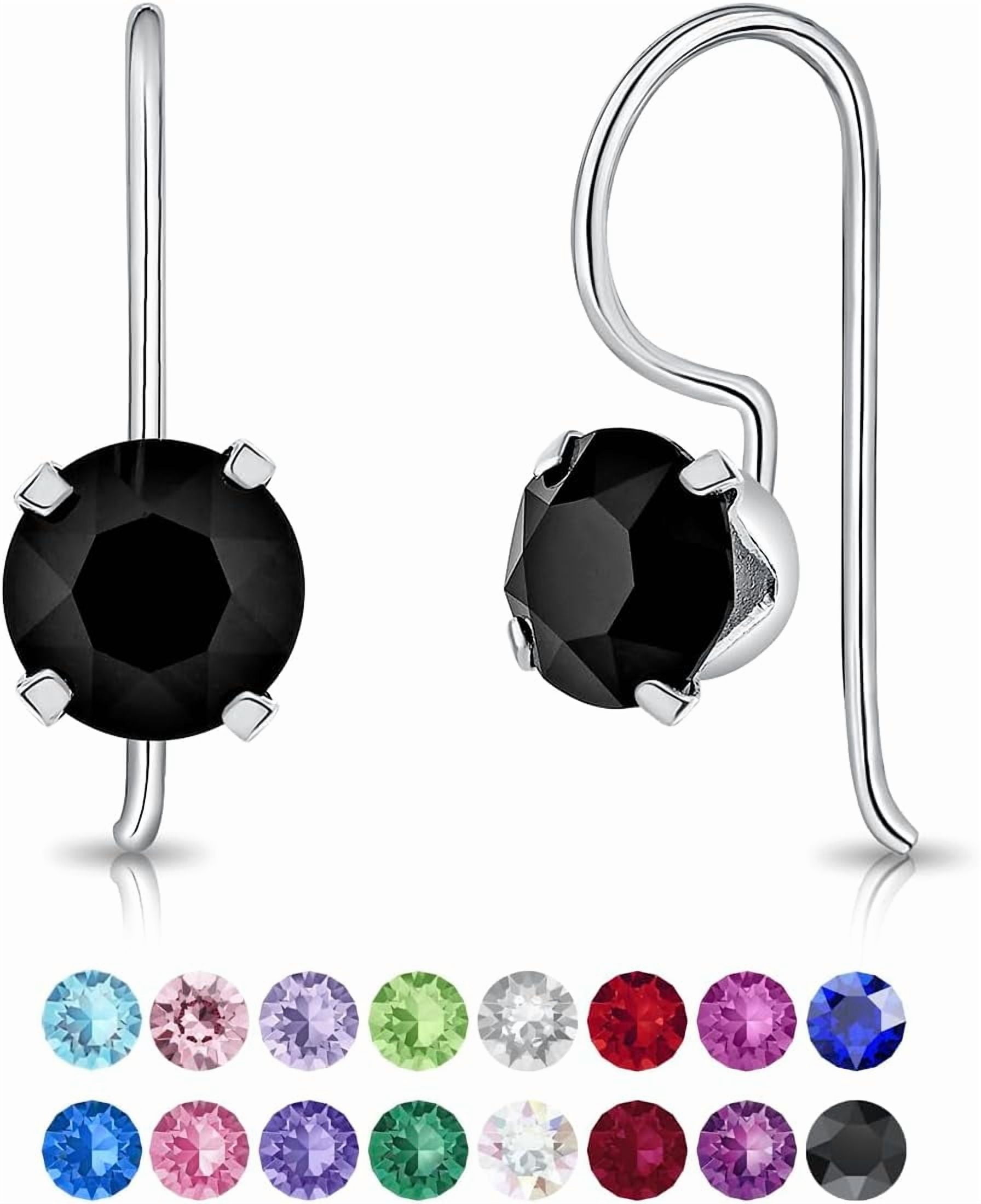 925 Sterling Silver SMALL/MEDIUM Round Fixed Hook Earrings made with ...