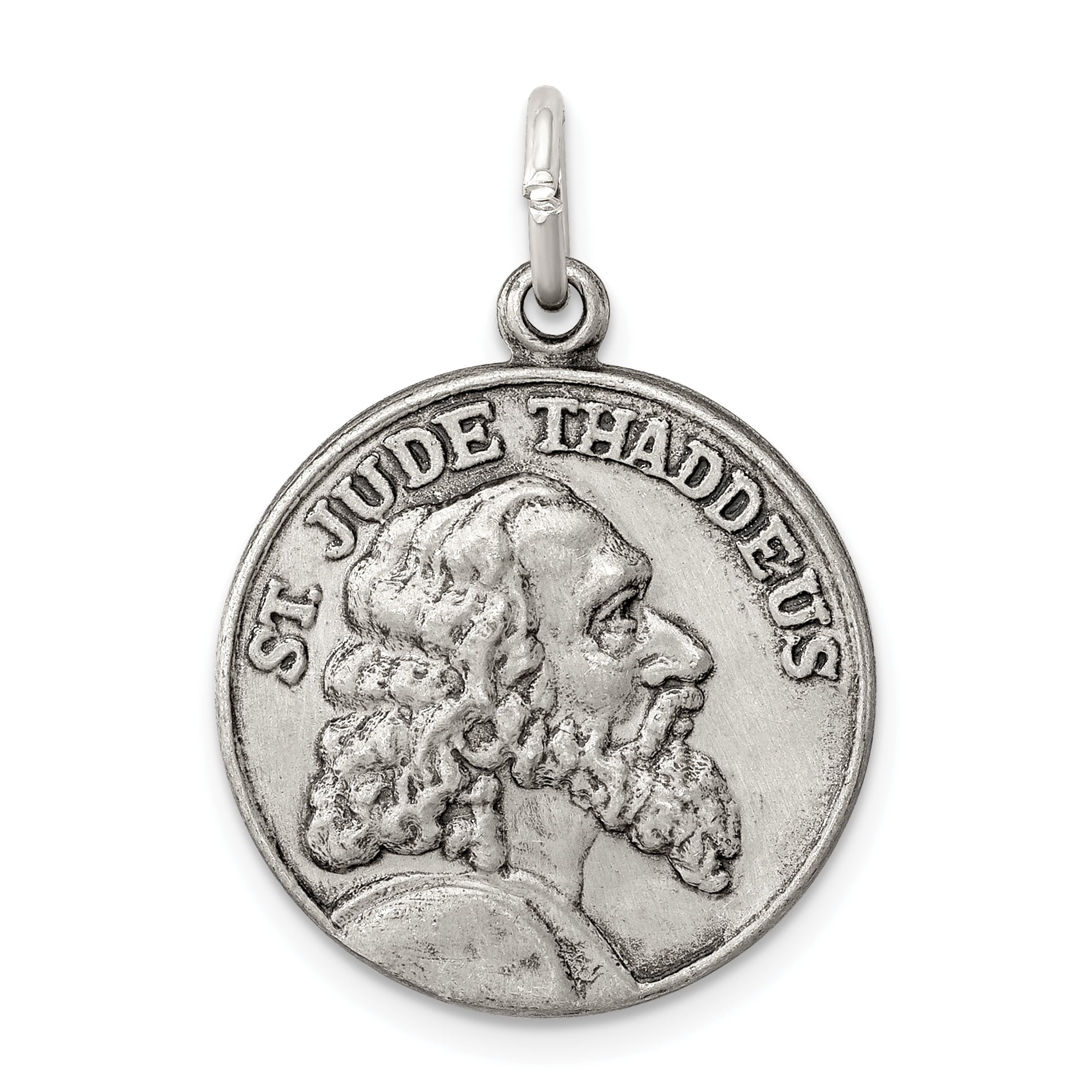 925 Sterling Silver San Judas Tadeo St Jude Patron Saint Thaddeus Medal ...