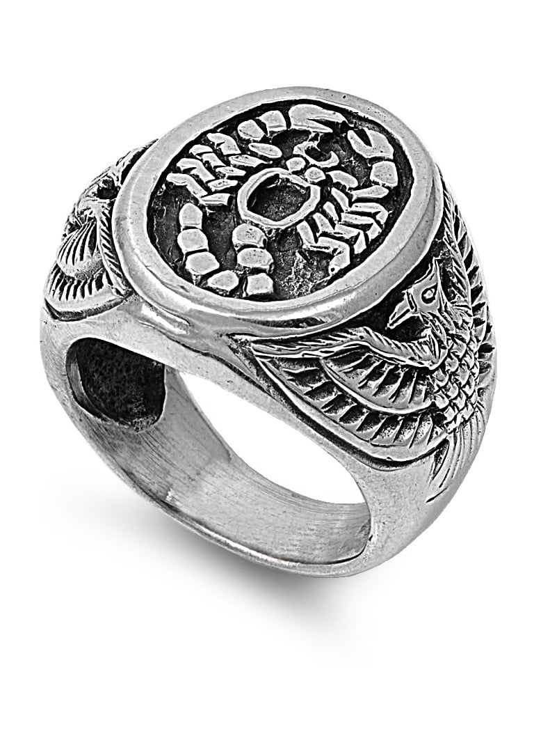 925 Sterling Silver Scorpion King Coat of Arms Ring Size 10 - Walmart.com