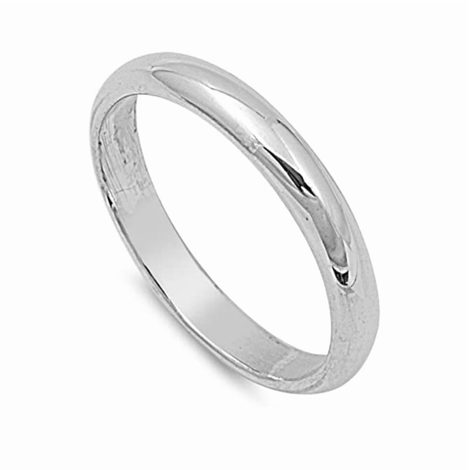 925 Sterling Silver Simplistic Band 3mm Plain Comfort Fit Stackable ...