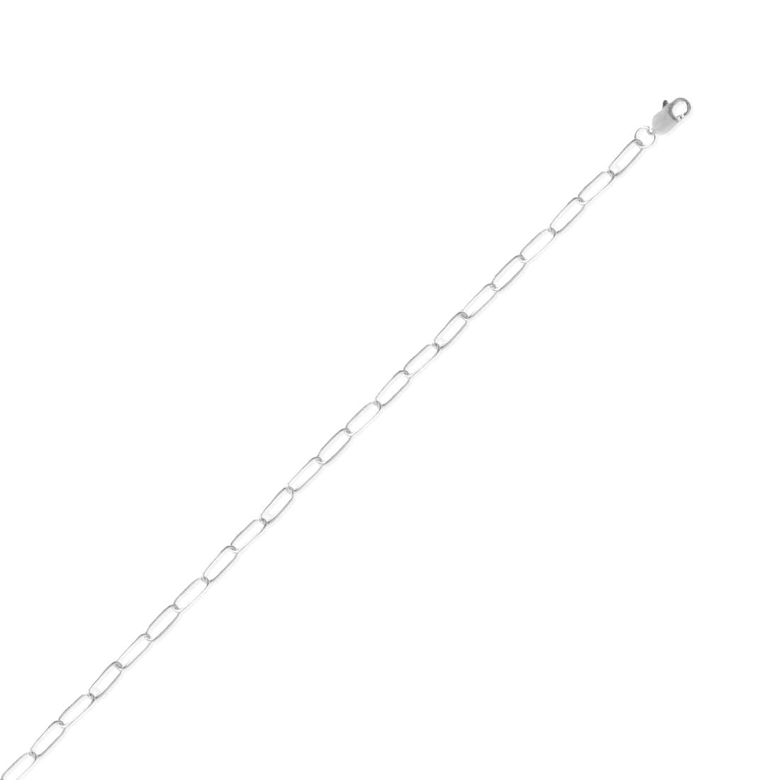 925 Sterling Silver Small Long Cable Chain Necklace Link 2.8mm Wide ...