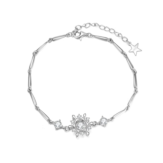925 Sterling Silver Snowflake Bracelets for Women bracelet Snowflake ...
