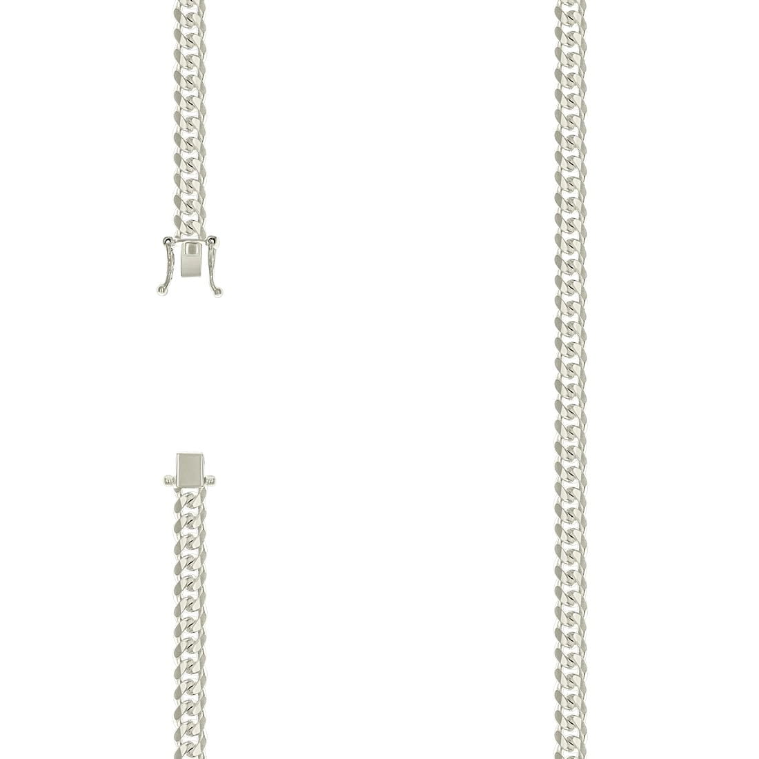 925 Sterling Silver Solid Comfort Curb Chain-Silver 5mm 26 Inch Chain ...