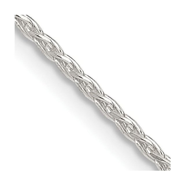 925 Sterling Silver Solid Polished 1.5mm D Cut Spiga Chain Necklace 16 ...