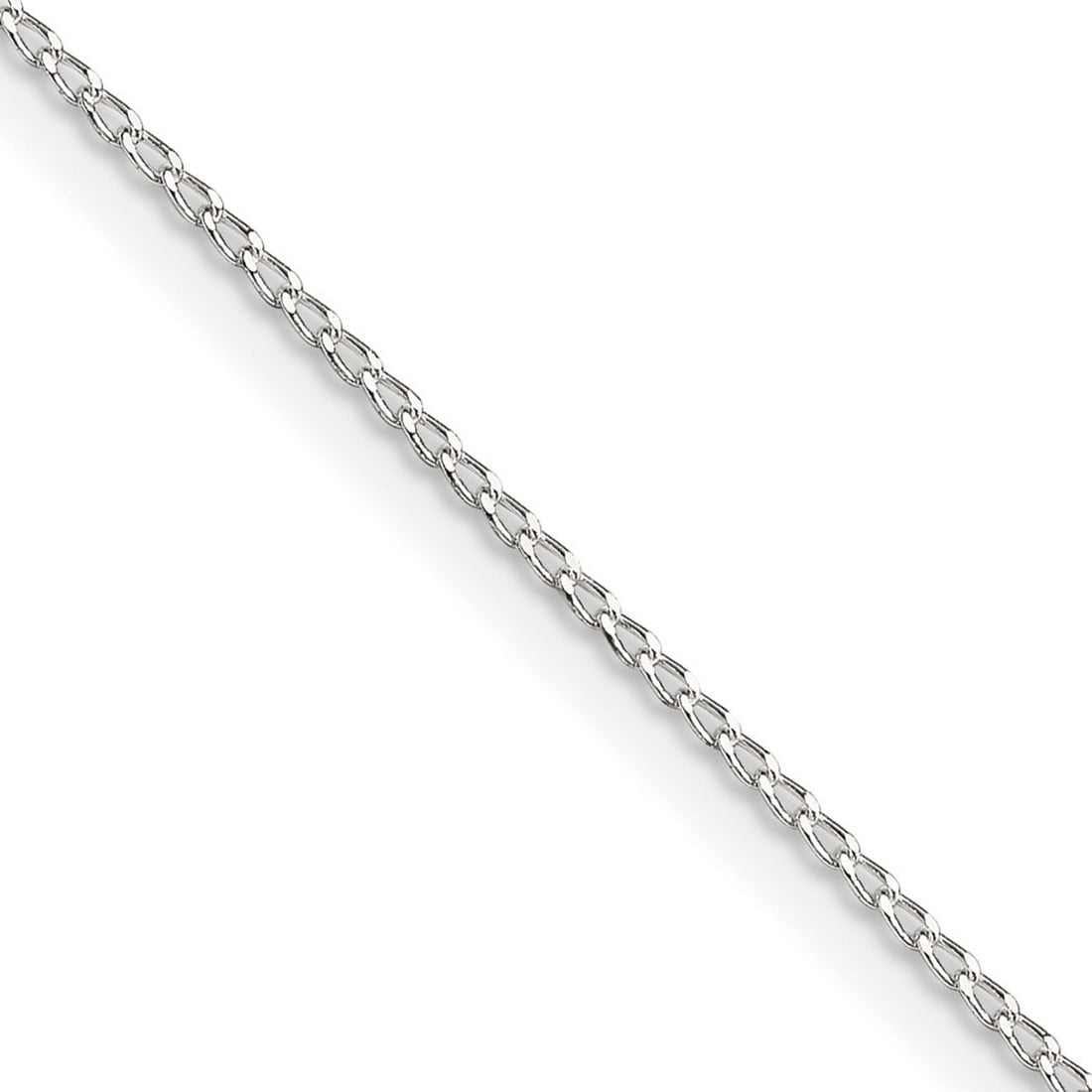 925 Sterling Silver Solid Polished .5mm Fancy Chain Necklace 16 Inch ...