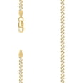 925 Sterling Silver Solid Super Flat Comfort Curb Chain Two-tone 2.8mm ...