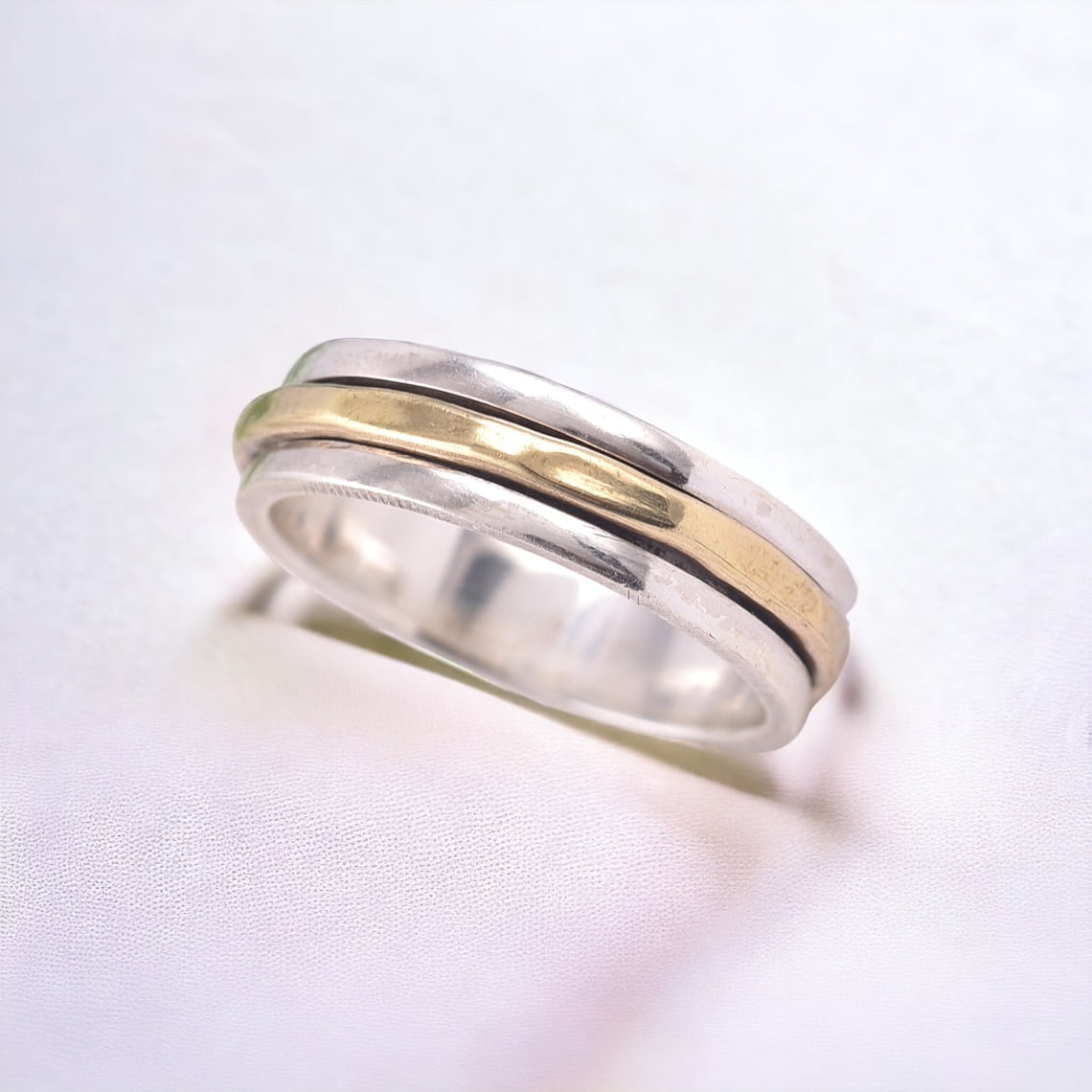 925 Sterling Silver Spinner Ring for Anxiety Relief – Handmade ...