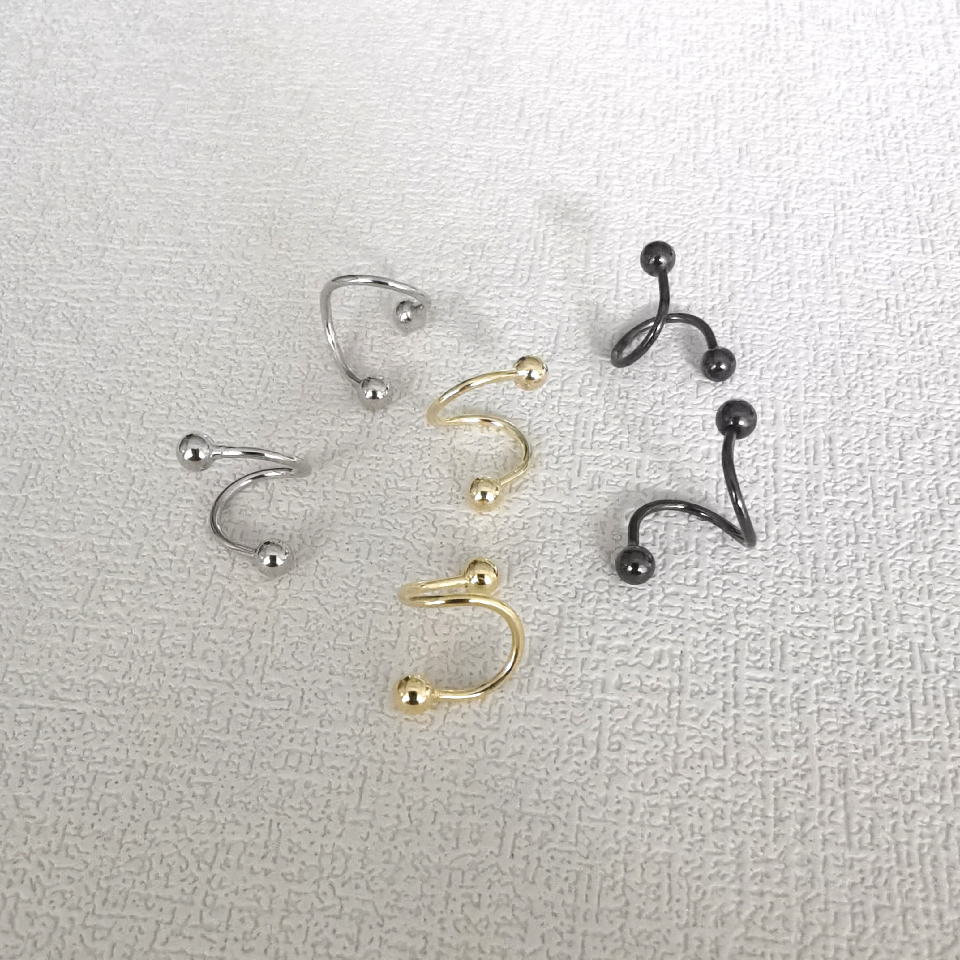 925 Sterling Silver Spiral Earrings, Front Back Earrings, Wrap Around ...