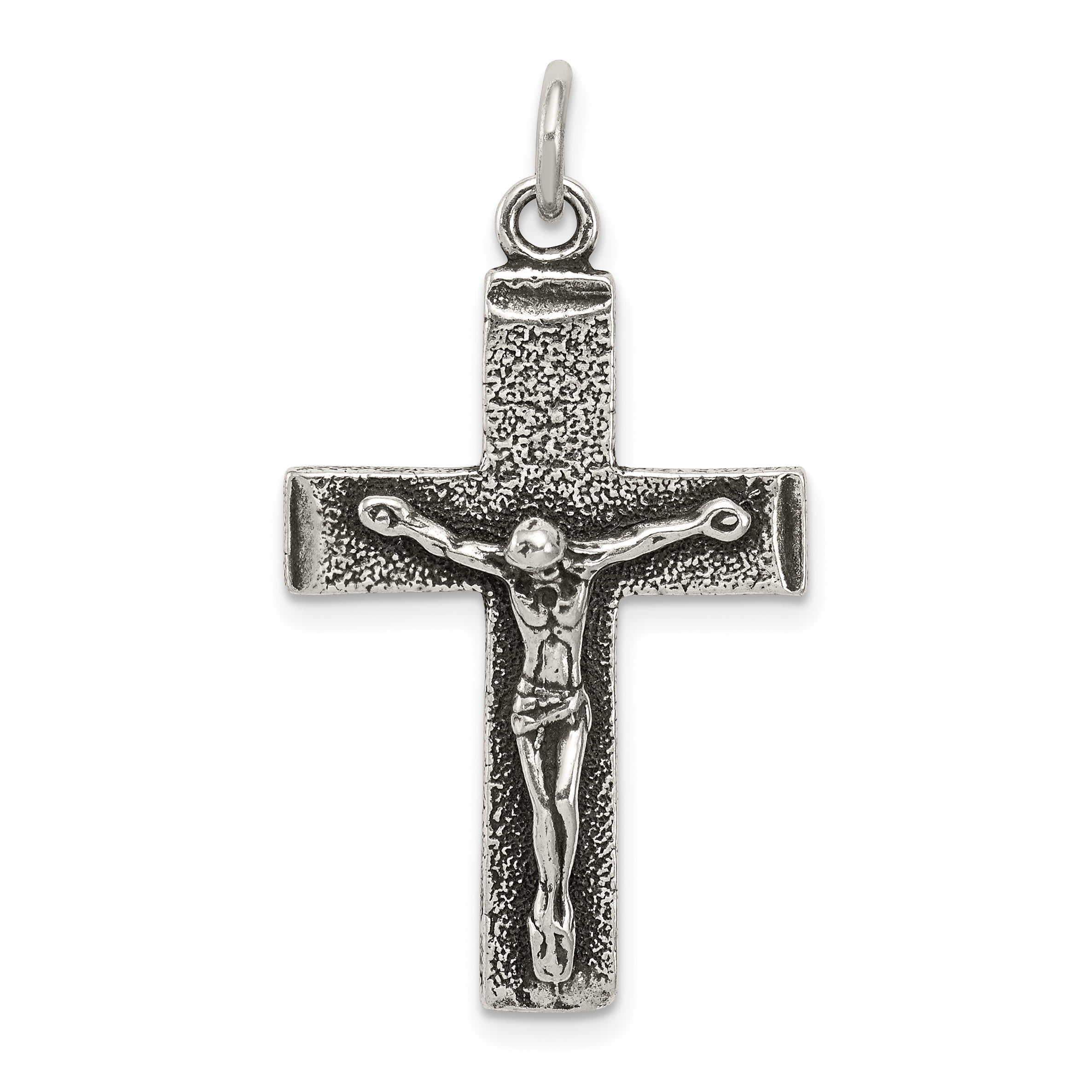 925 Sterling Silver Squared Cross Religious Lord Jesus Christ Crucifix ...
