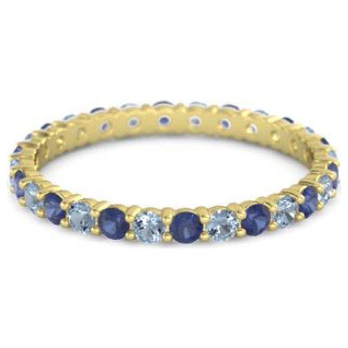 925 Sterling Silver Stackable Natural Sapphire Blue September ...