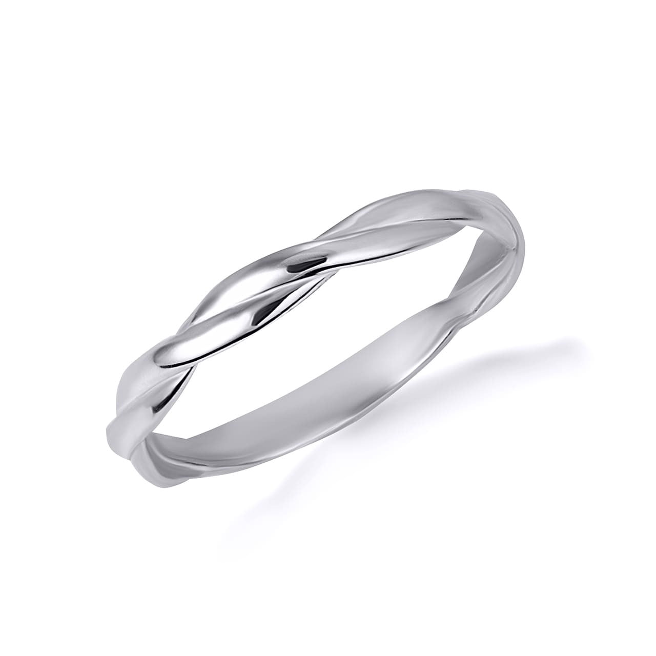925 Sterling Silver Stackable Twist Eternity Ring (Size 5.5) - Walmart.com