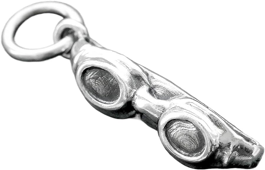 925 Sterling Silver Swim Swimming Goggles Pendant Charm Snorkeling ...